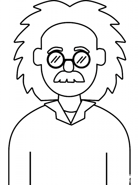Einstein coloring page - ColouringPages