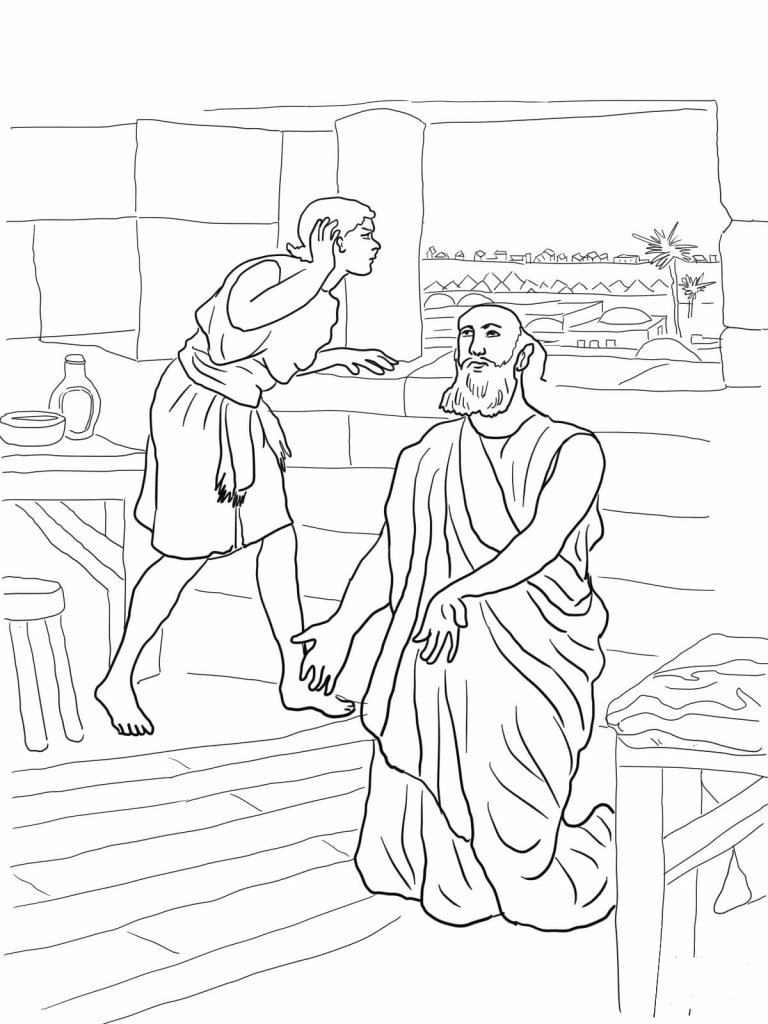 Elisha and His Servant coloring page - ColouringPages