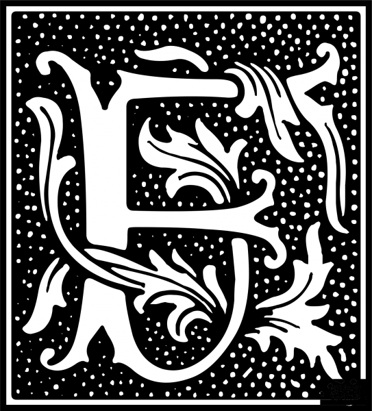 Euclid Initial Letter F coloring page - ColouringPages