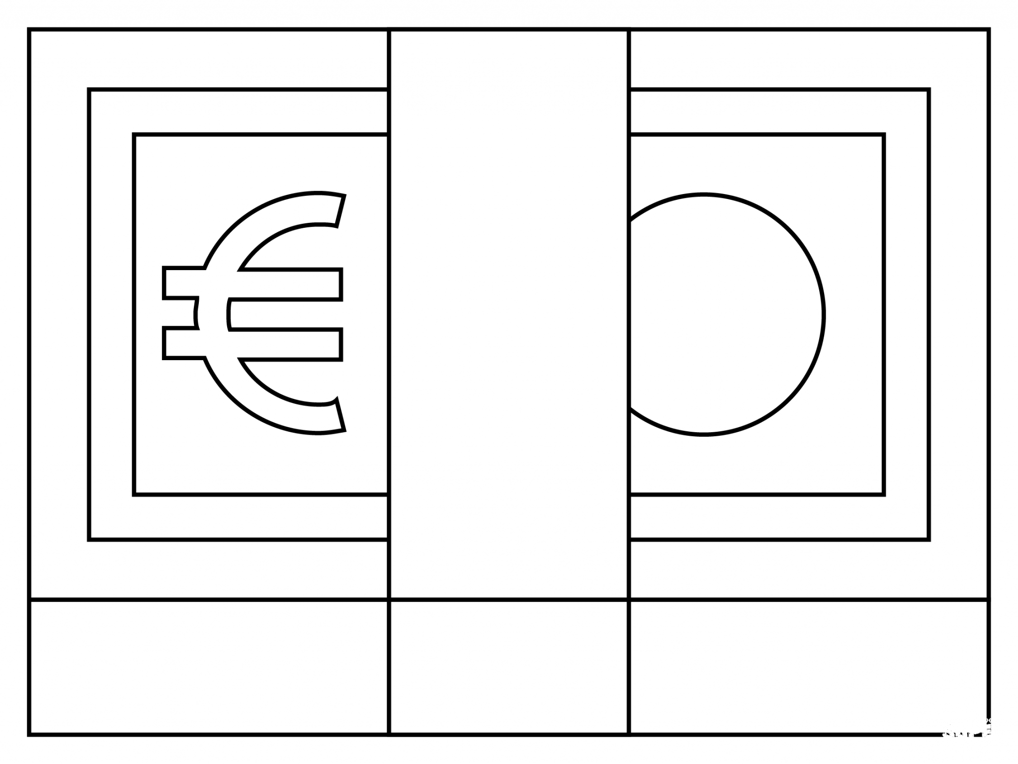 Euro Banknote coloring page - ColouringPages