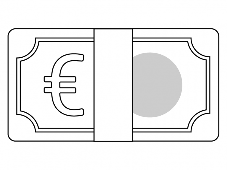 Euro Banknote Emoji coloring page - ColouringPages