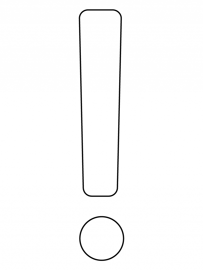 Exclamation Mark Emoji coloring page - ColouringPages