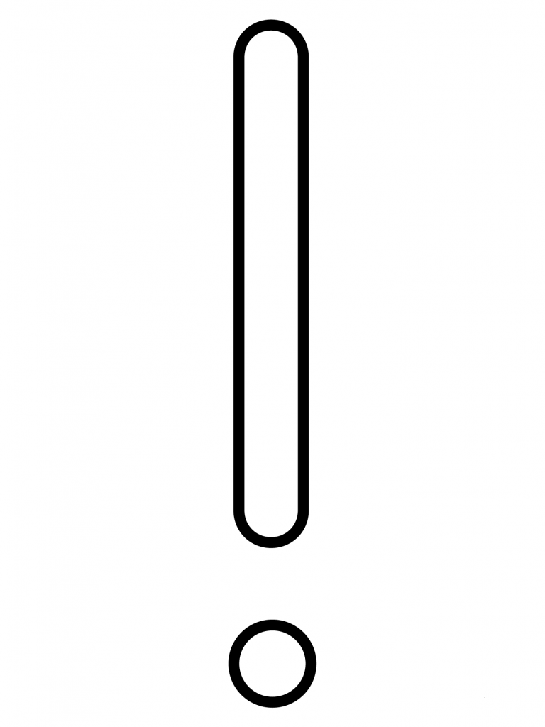 Exclamation Mark Emoji coloring page - ColouringPages
