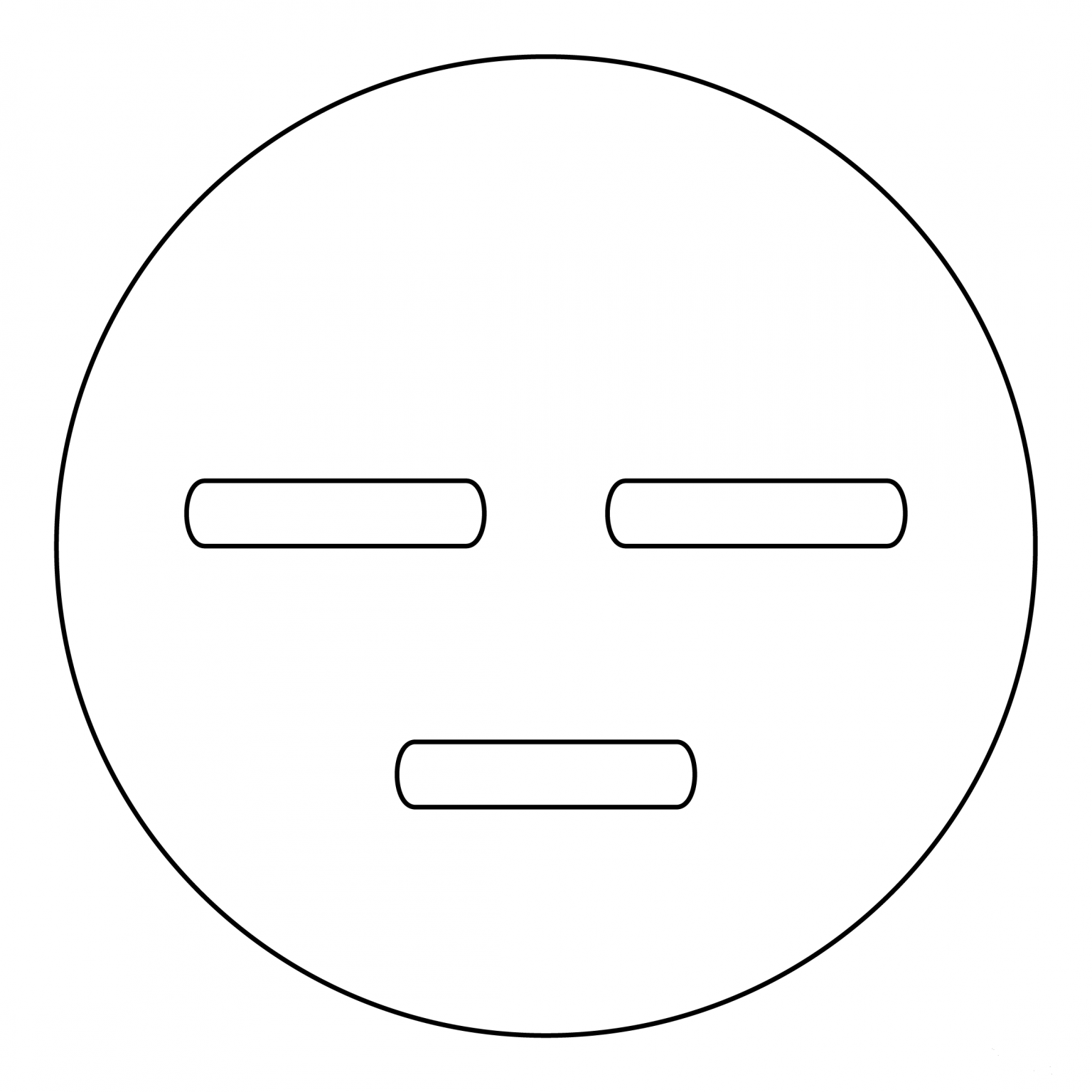 Expressionless Face coloring page - ColouringPages