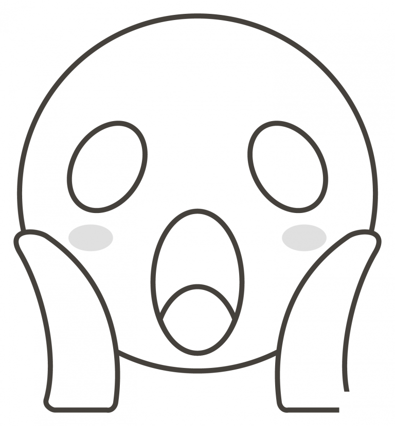 Face Screaming in Fear coloring page - ColouringPages