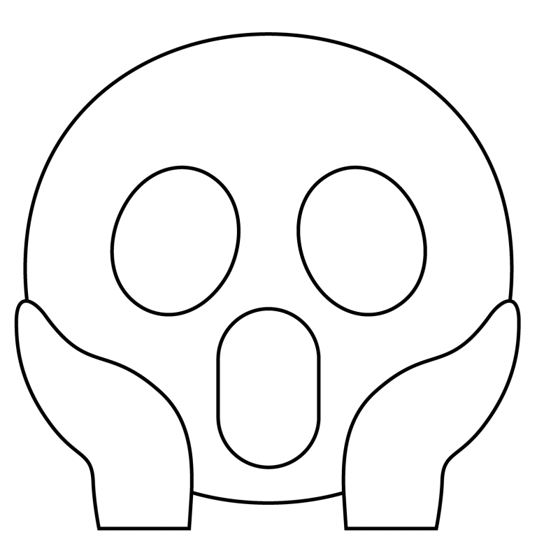 Face Screaming in Fear Emoji coloring page - ColouringPages