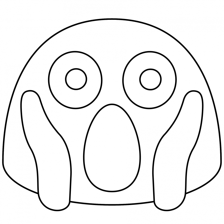 Face Screaming in Fear Emoji coloring page - ColouringPages