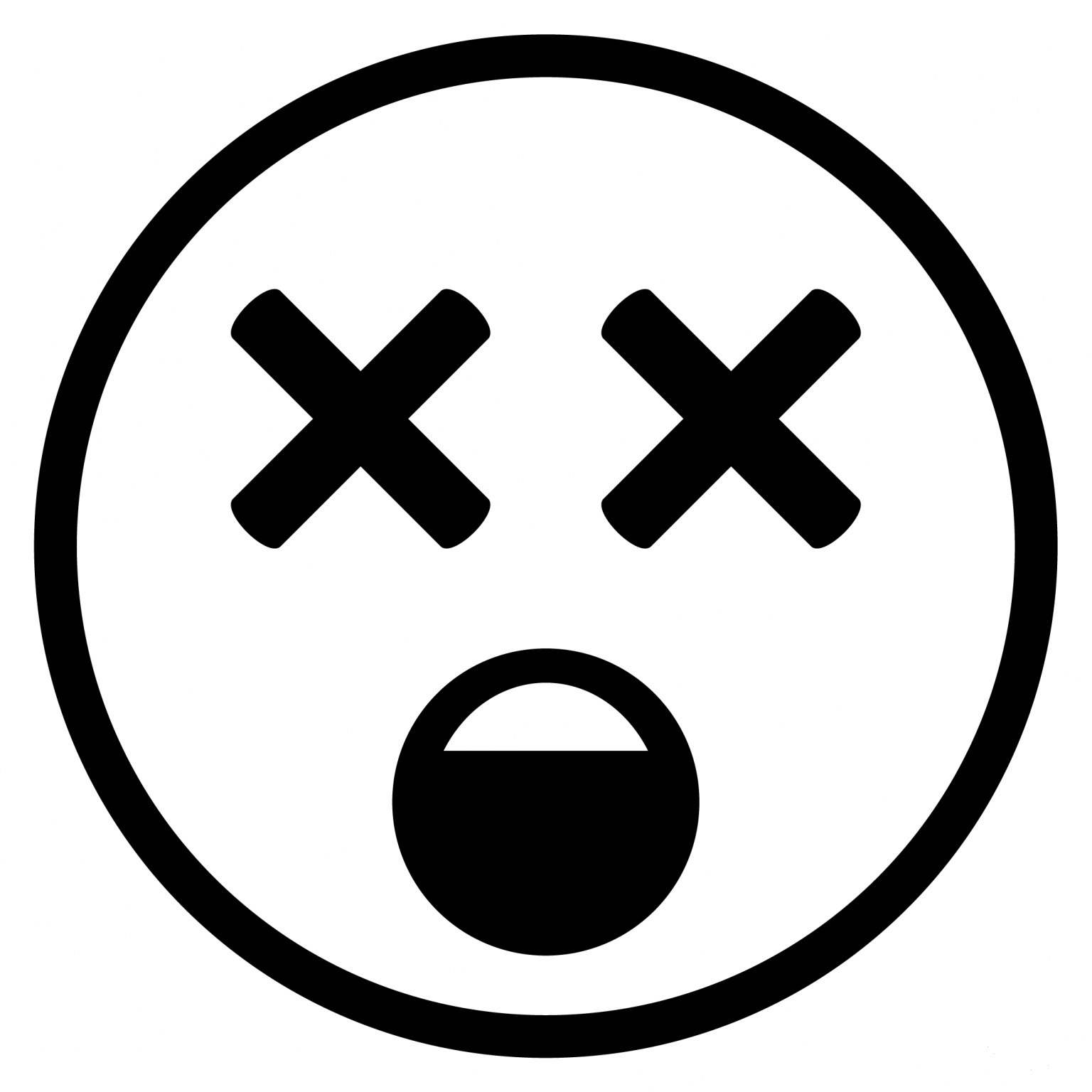 Face with Crossed out Eyes Emoji coloring page - ColouringPages