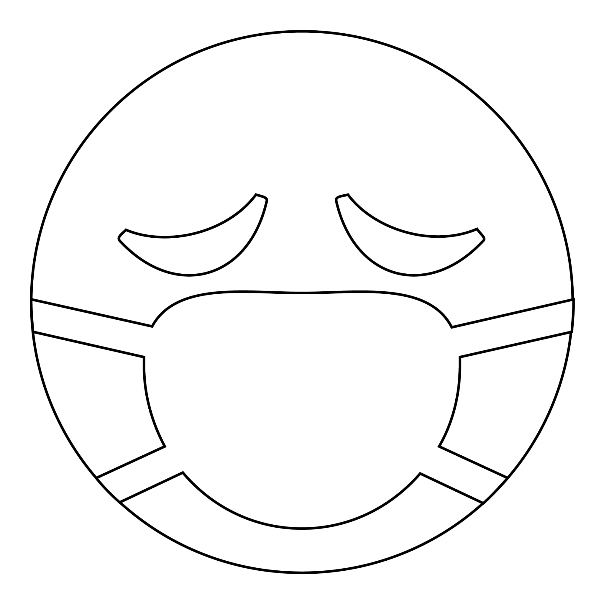 Face with Medical Mask coloring page - ColouringPages