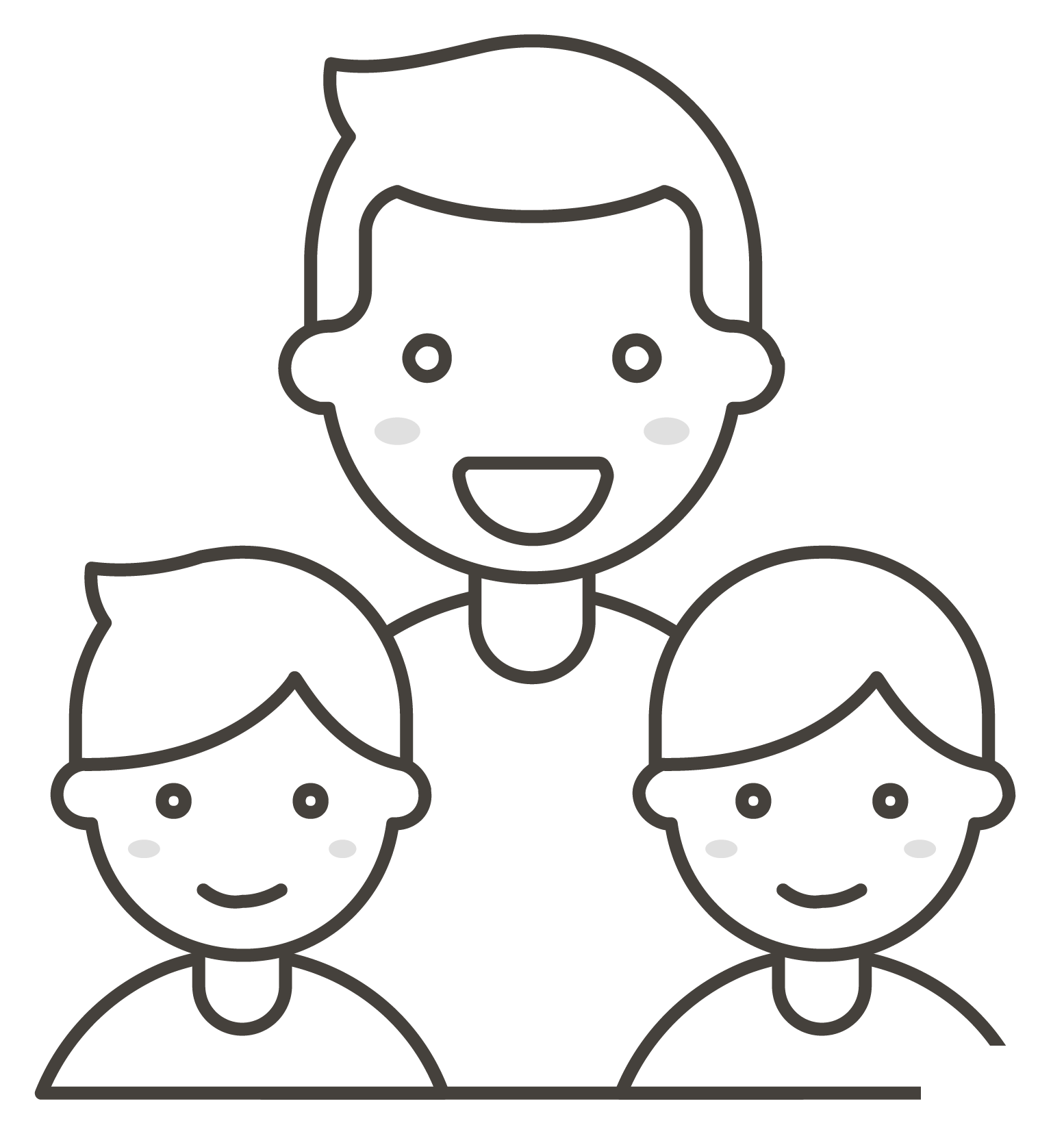 Family Man and Two Boys coloring page - ColouringPages