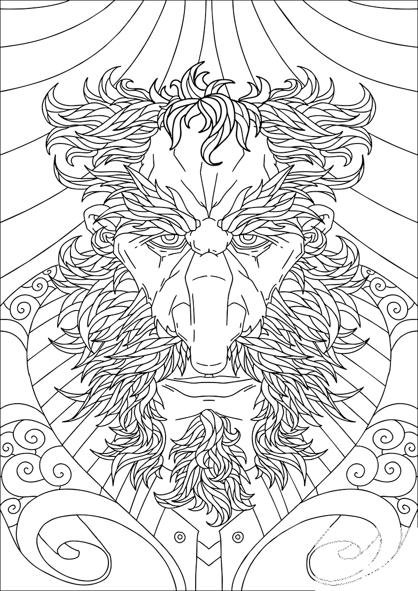 Fantasy Dwarf Portrait coloring page - ColouringPages