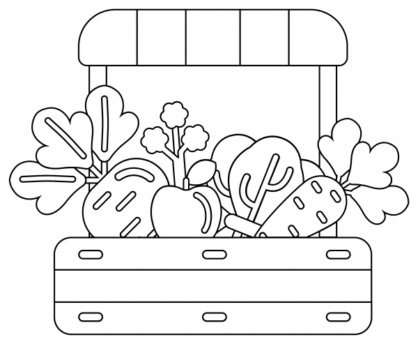 Farmers Market coloring page - ColouringPages