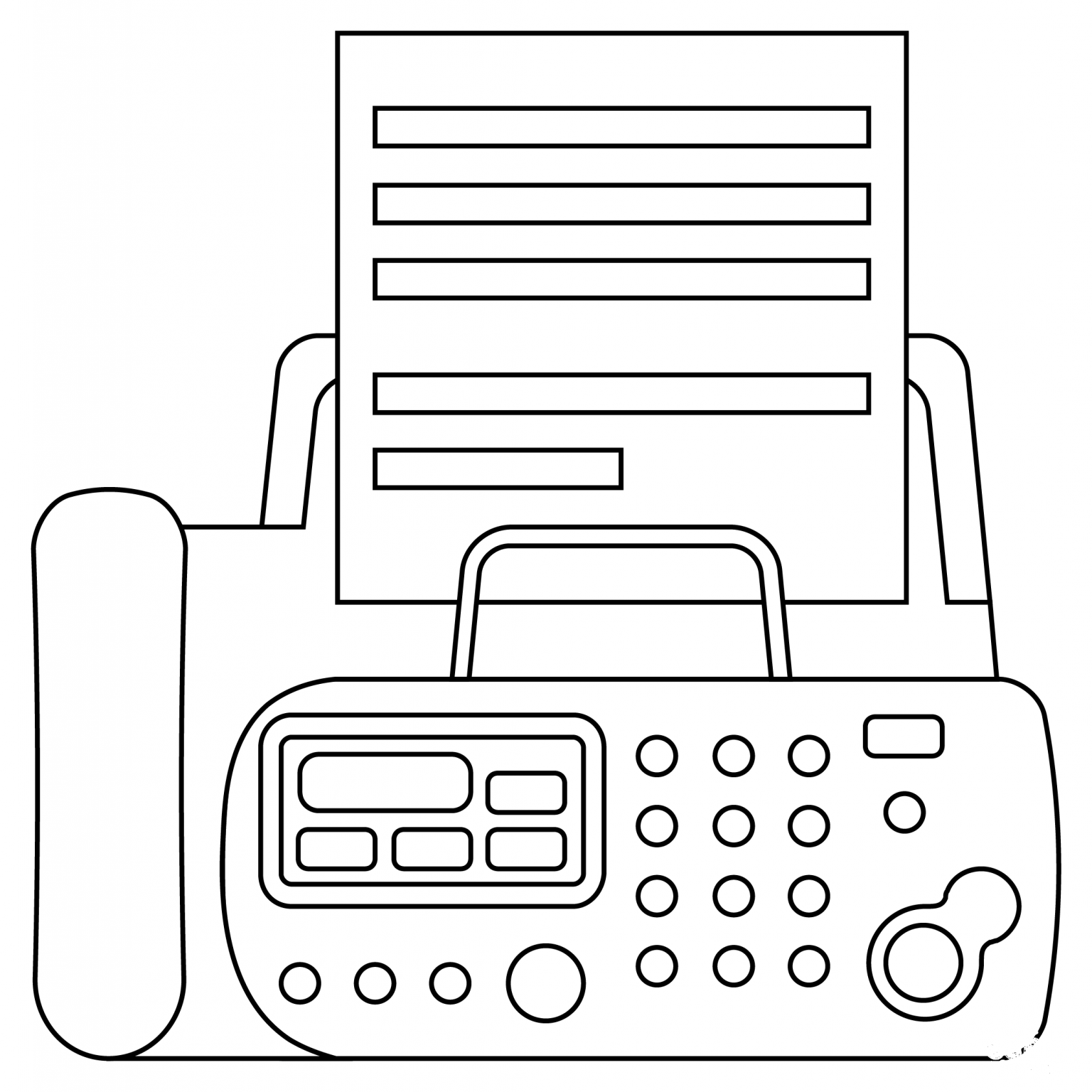 Fax Machine coloring page - ColouringPages