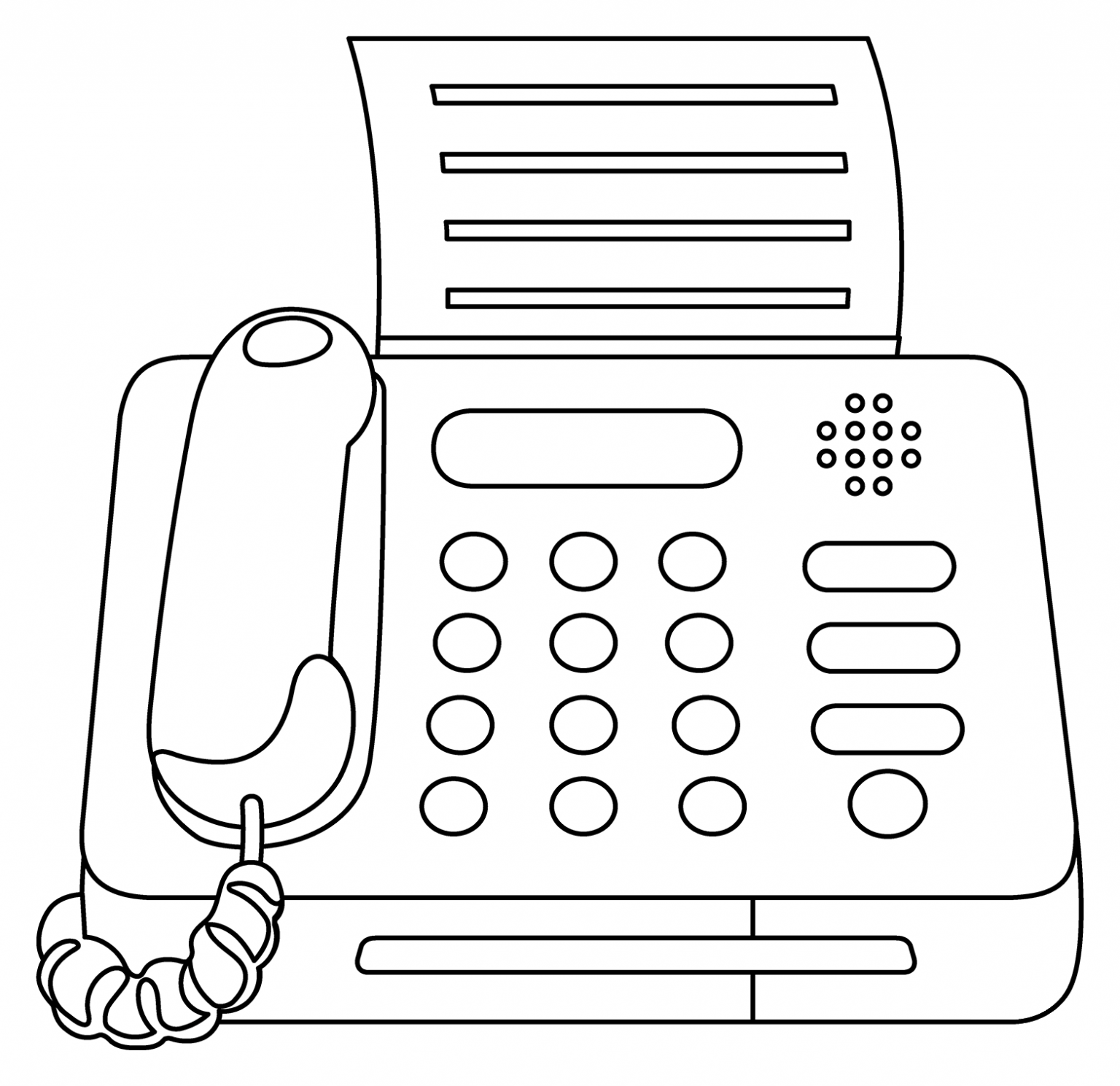 Fax Machine Emoji coloring page - ColouringPages