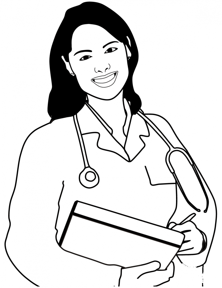 Female Doctor coloring page - ColouringPages