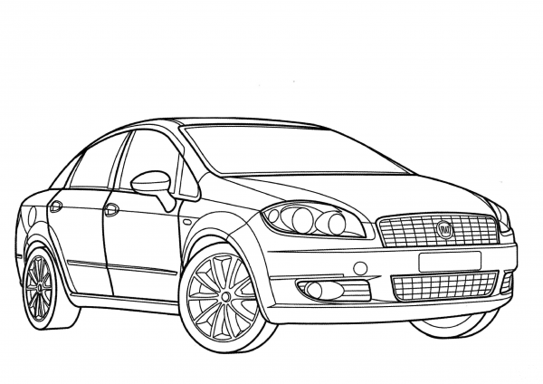 Fiat Grande Punto Linea coloring page - ColouringPages