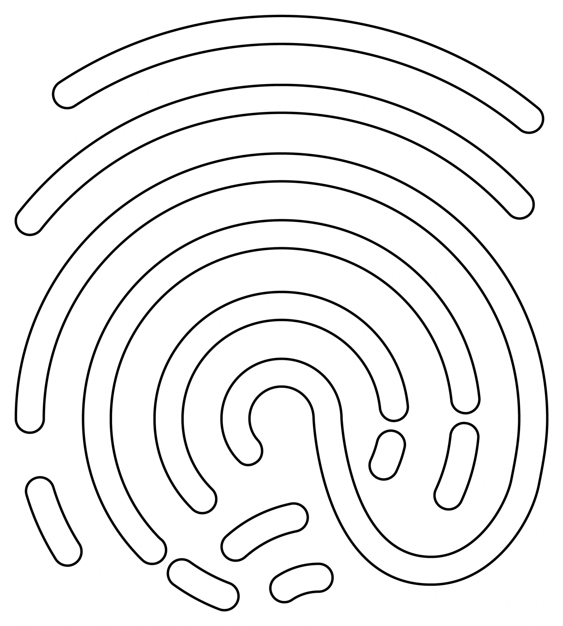 Fingerprint coloring page - ColouringPages