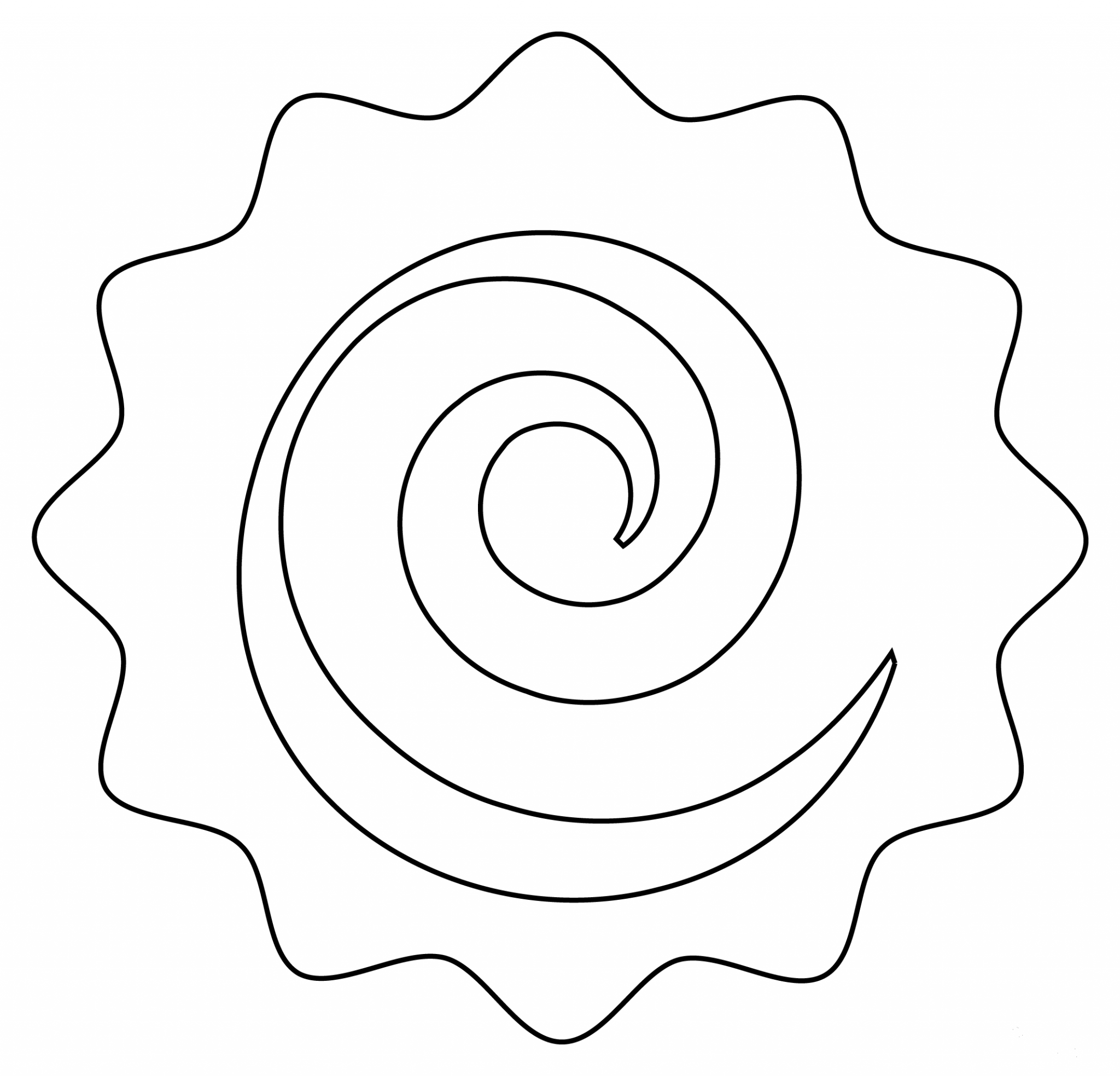 Fish Cake with Swirl coloring page - ColouringPages