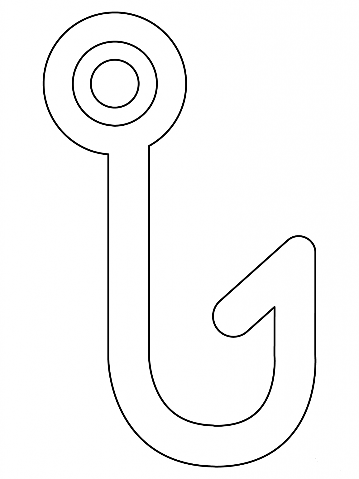 Fish Hook coloring page - ColouringPages