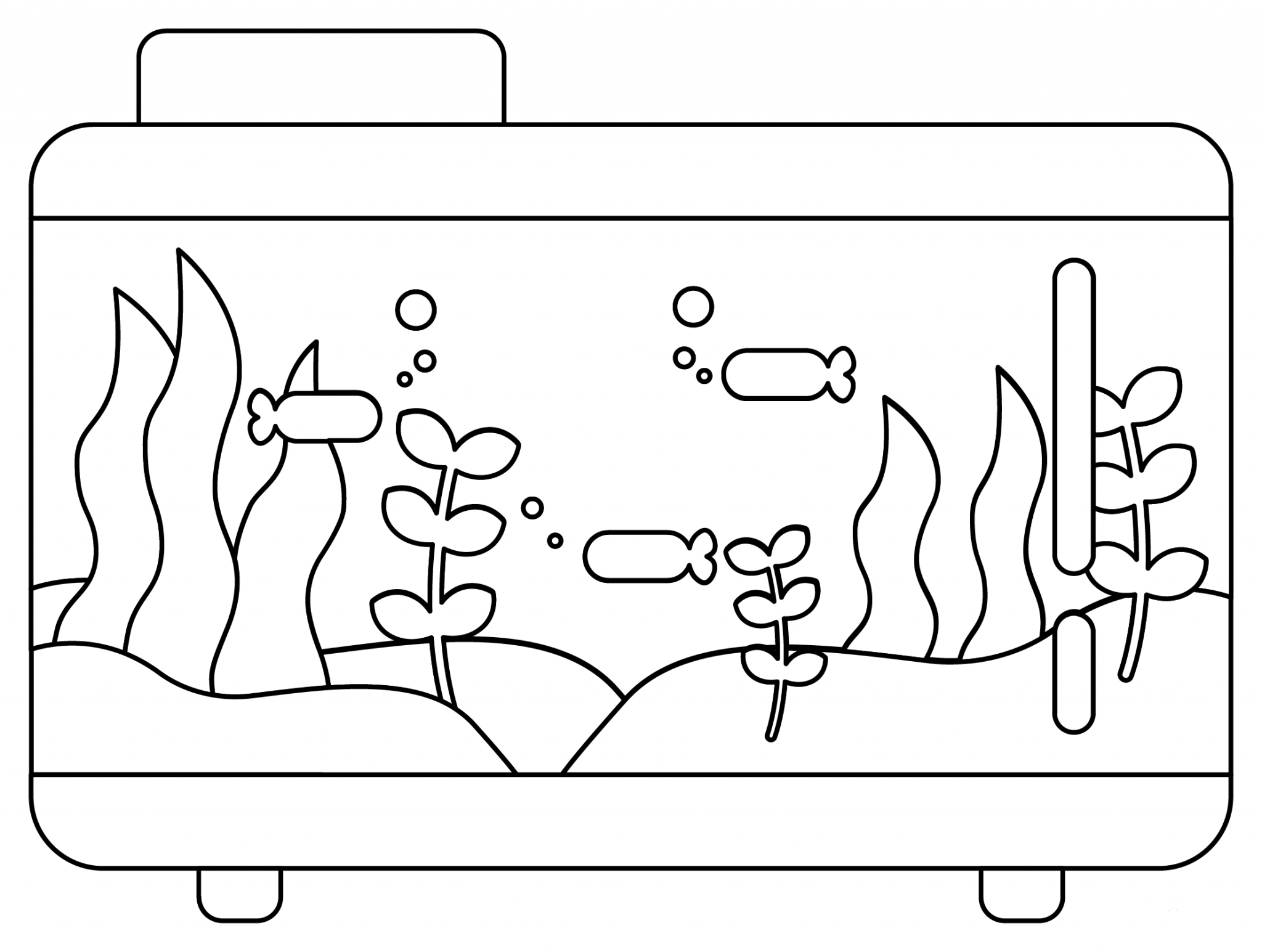 Fish Tank coloring page - ColouringPages