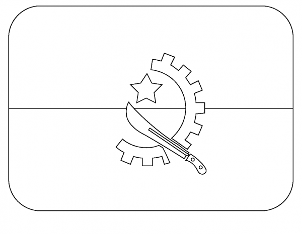 Flag of Angola Emoji coloring page - ColouringPages