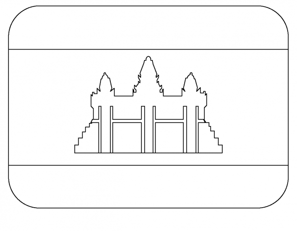 Flag of Cambodia Emoji coloring page - ColouringPages