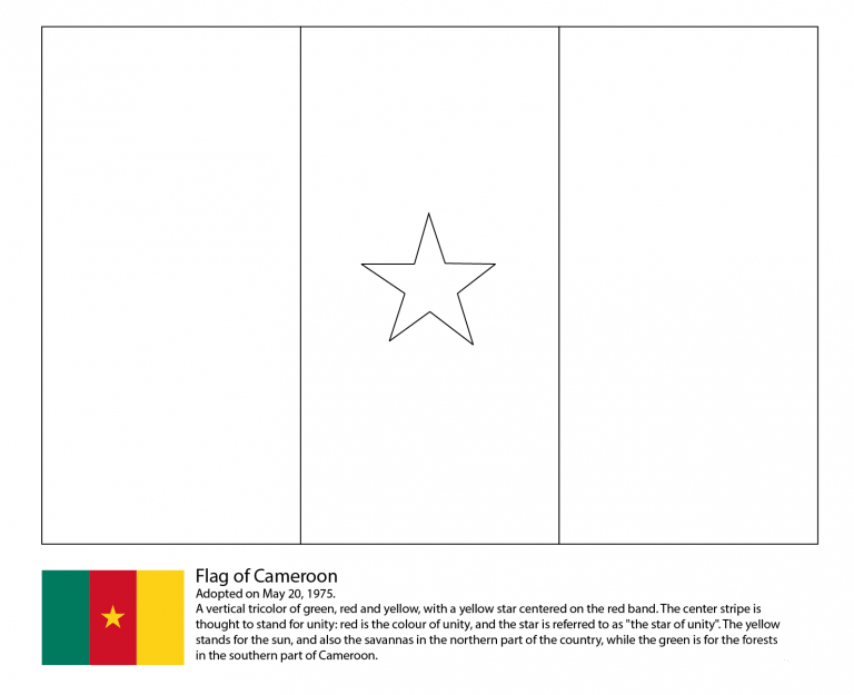Flag of Cameroon coloring page - ColouringPages