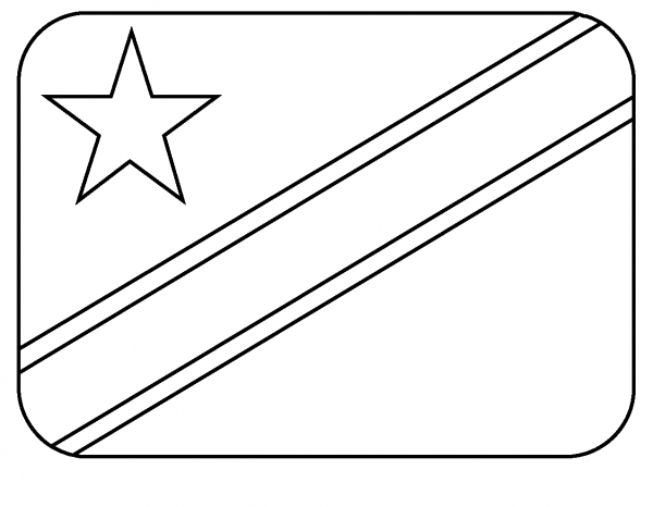 Flag of Congo Kinshasa Emoji coloring page - ColouringPages