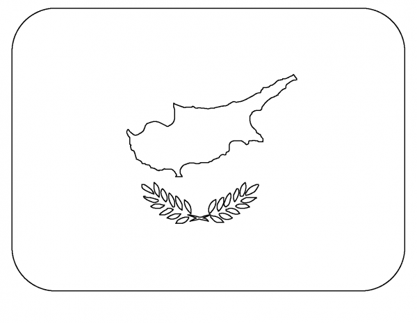 Flag of Cyprus Emoji coloring page - ColouringPages