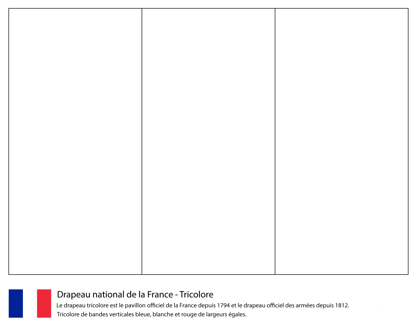Flag Of France coloring page - ColouringPages