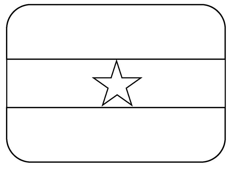 Flag of Ghana Emoji coloring page - ColouringPages