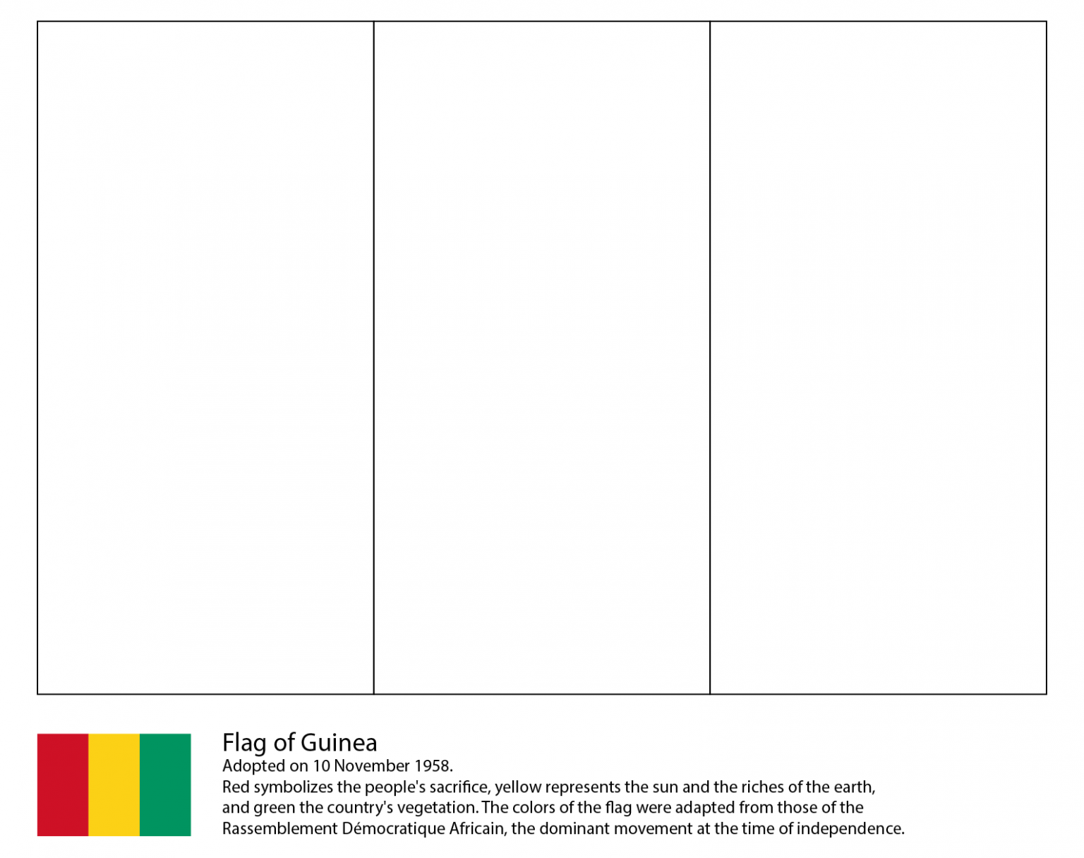 Flag of Guinea coloring page - ColouringPages