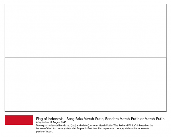Flag of Indonesia coloring page - ColouringPages