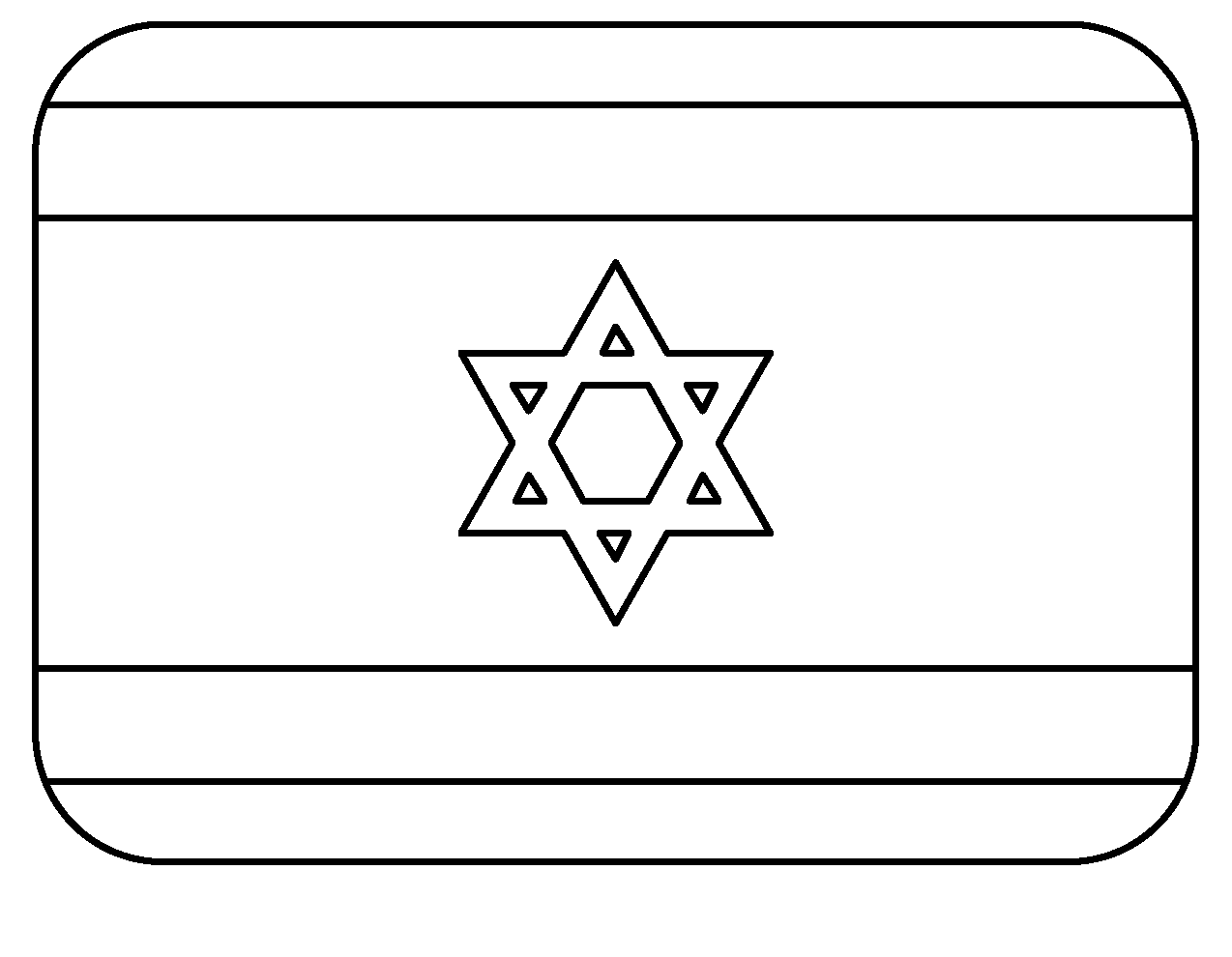 Flag of Israel Emoji coloring page - ColouringPages