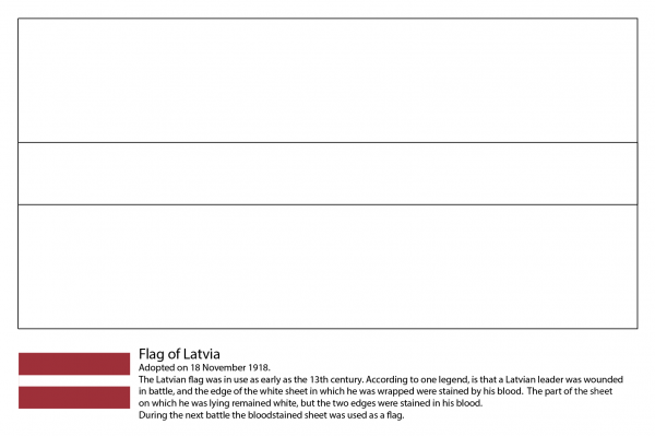 Flag of Latvia coloring page - ColouringPages