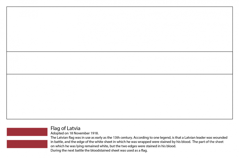 Flag of Latvia coloring page - ColouringPages