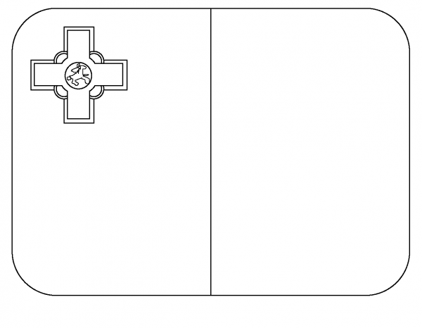 Flag of Malta Emoji coloring page - ColouringPages
