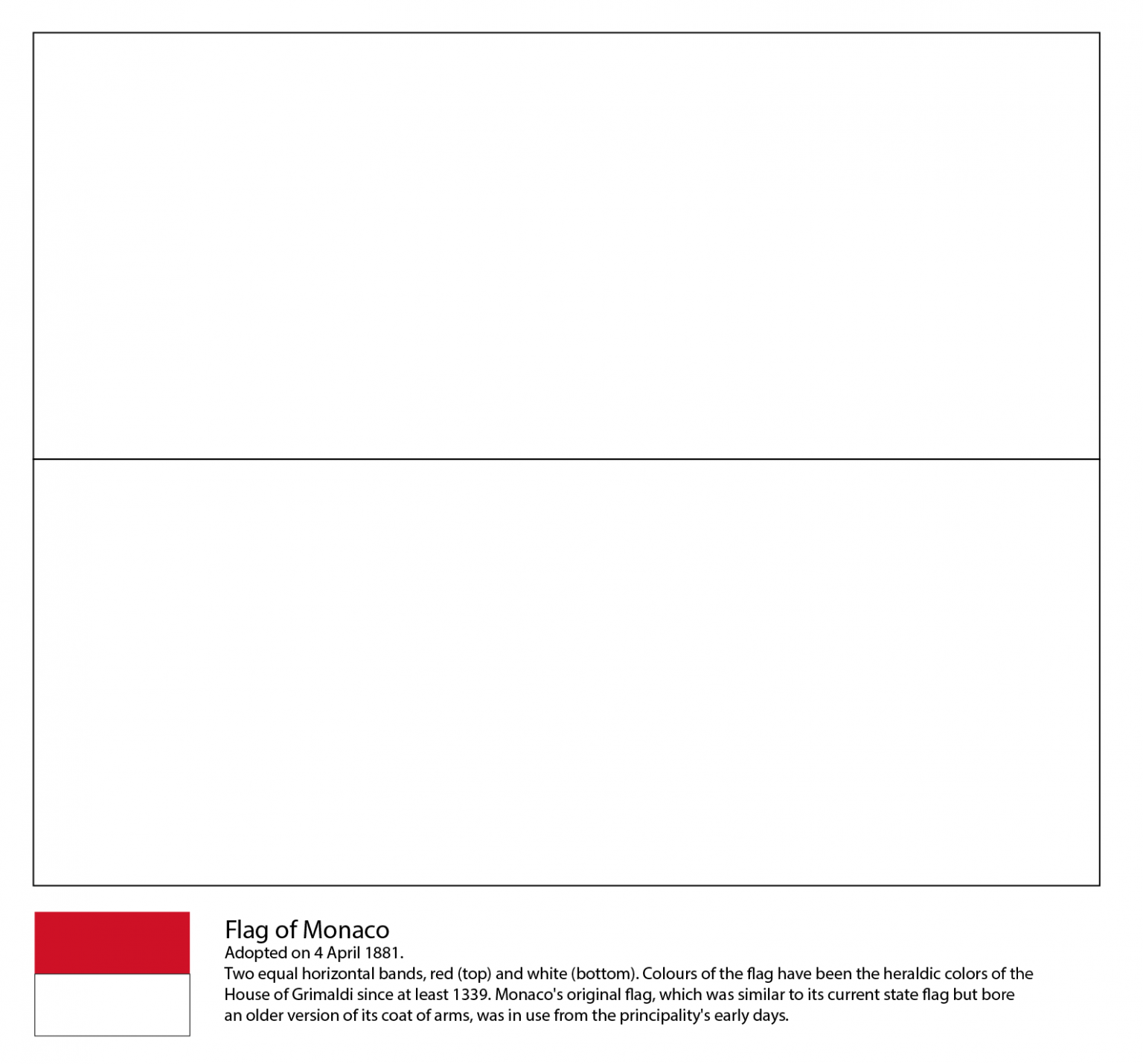 Flag of Monaco coloring page - ColouringPages