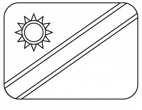 Flag of Namibia Emoji coloring page - ColouringPages