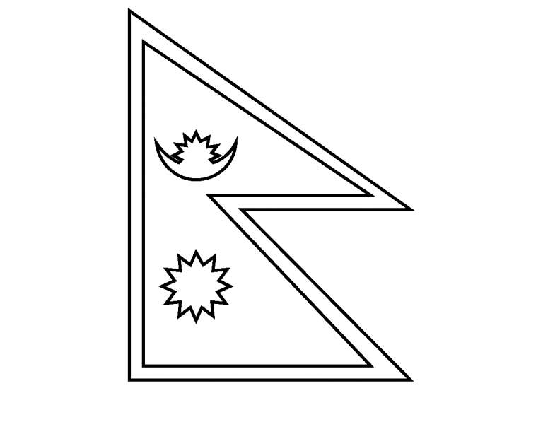 Flag of Nepal Emoji coloring page - ColouringPages
