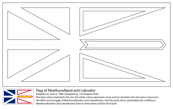 Flag of Newfoundland and Labrador coloring page - ColouringPages