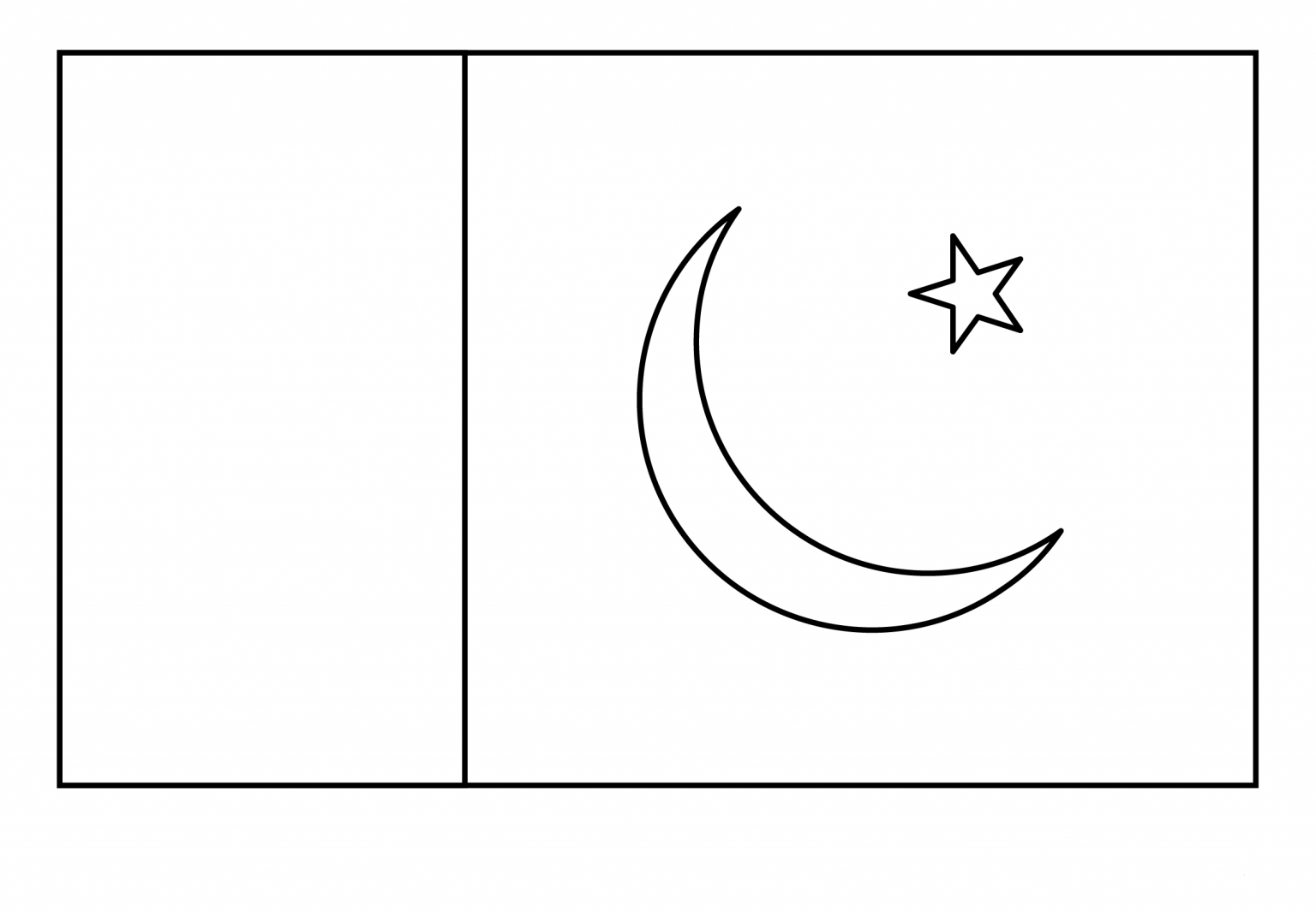 Flag of Pakistan Emoji coloring page - ColouringPages