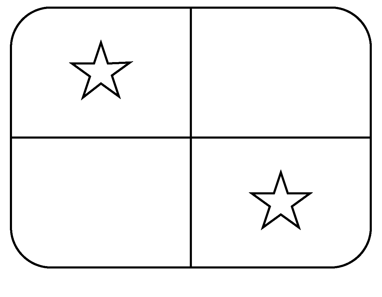 Flag of Panama Emoji coloring page - ColouringPages