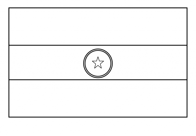 Flag of Paraguay Emoji coloring page - ColouringPages