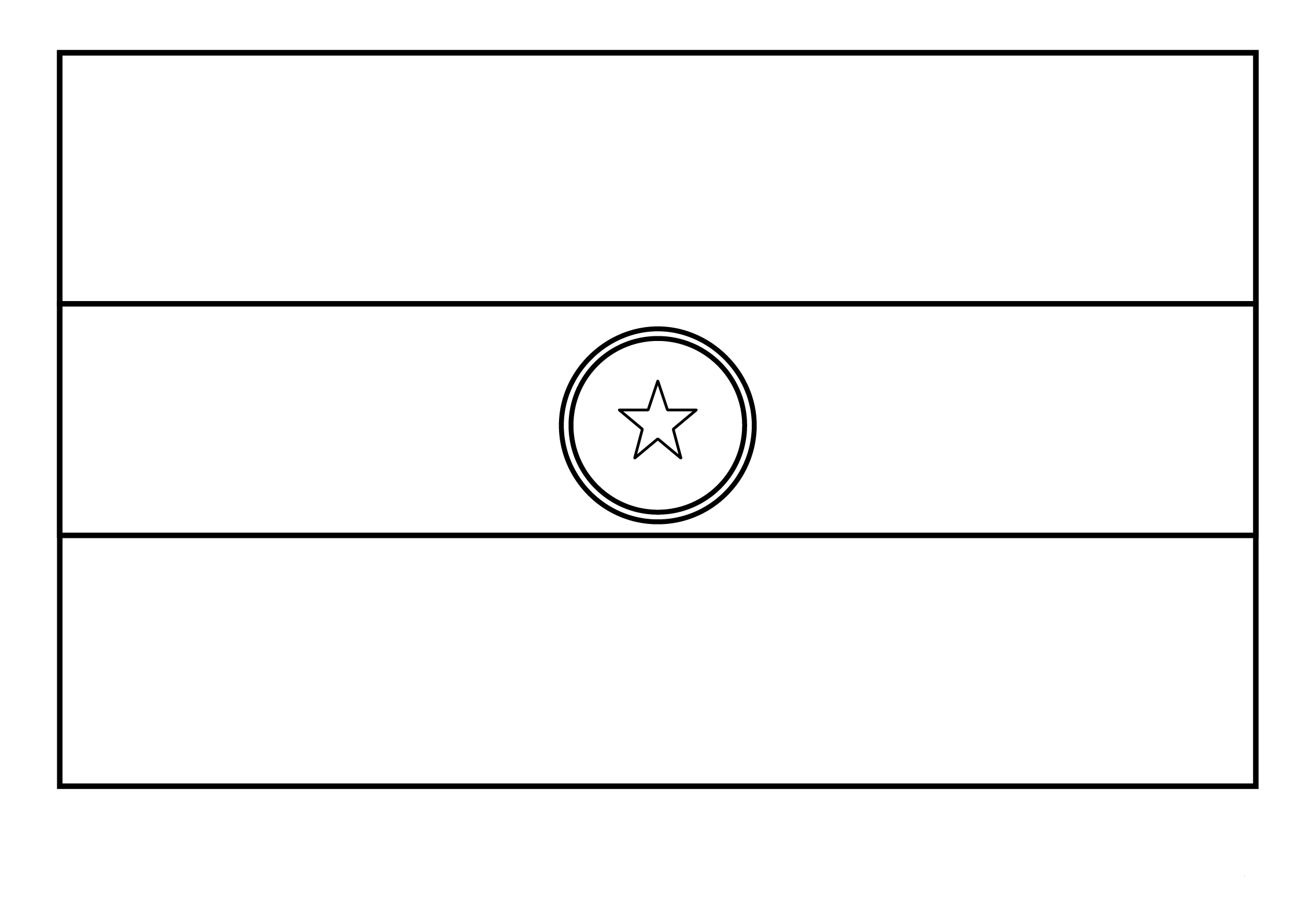 Flag of Paraguay Emoji coloring page - ColouringPages