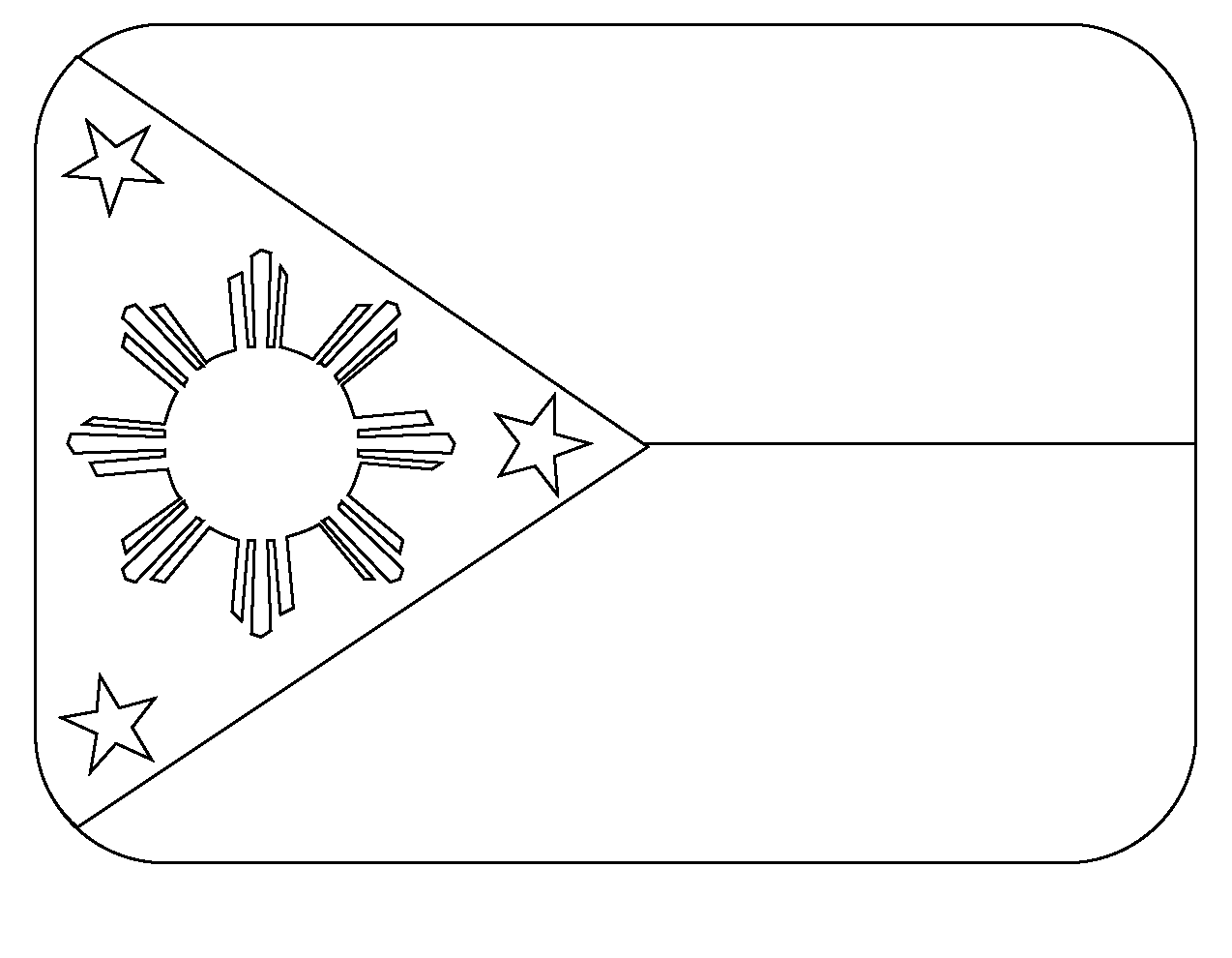 Flag of Philippines Emoji coloring page - ColouringPages