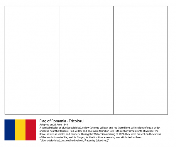 Flag of Romania coloring page - ColouringPages