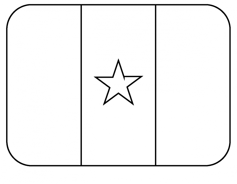 Flag of Senegal Emoji coloring page - ColouringPages