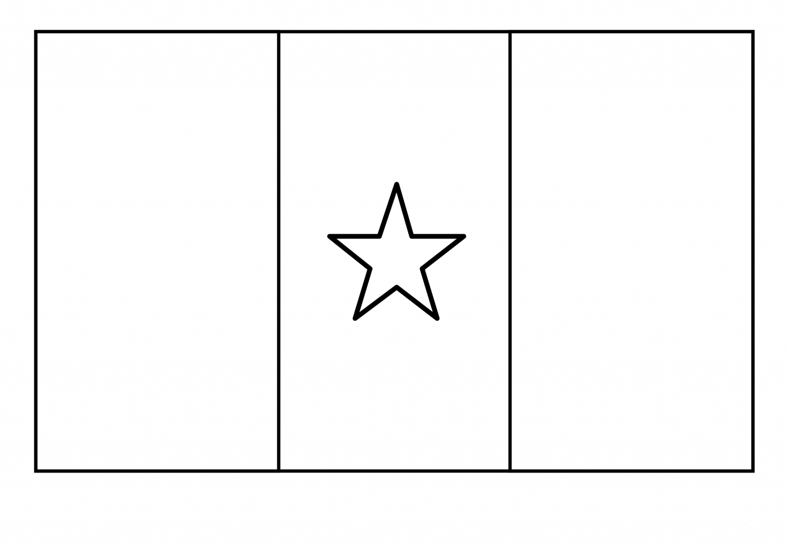 Flag of Senegal Emoji coloring page - ColouringPages