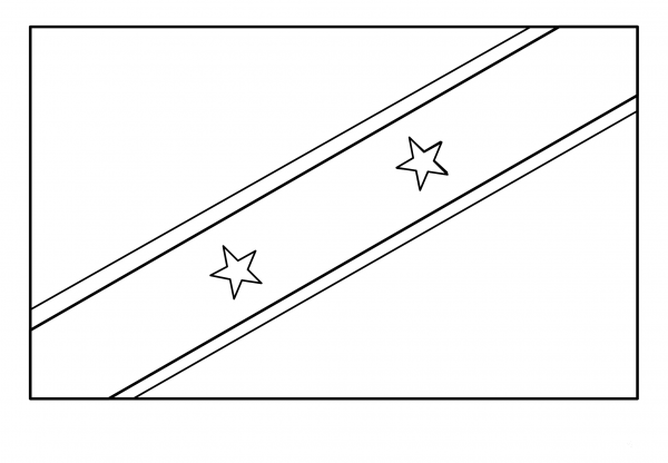 Flag of St Kitts and Nevis Emoji coloring page - ColouringPages